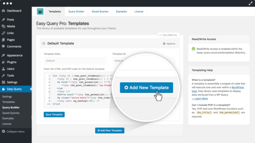 Easy Query Templates | Documentation | Easy Query