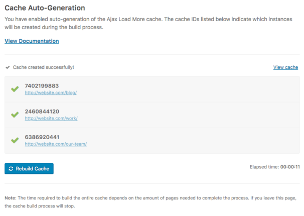 Cache Ajax requests with Ajax Load More | Add-ons | Ajax Load More