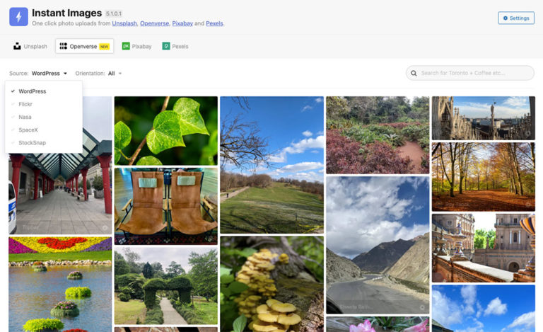 Instant Images Adds Openverse API Integration - Connekt