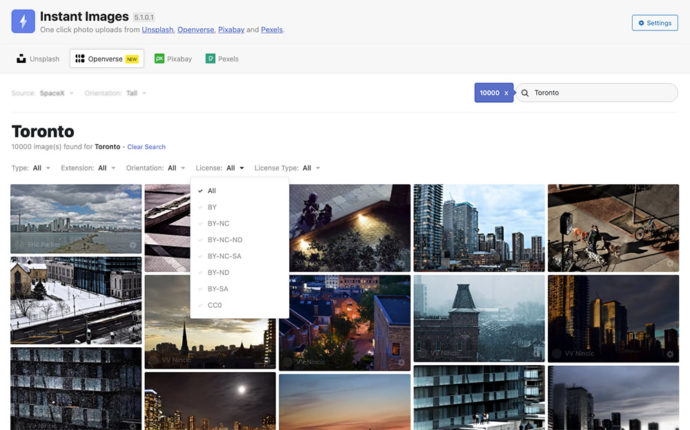 Instant Images Adds Openverse API Integration - Connekt